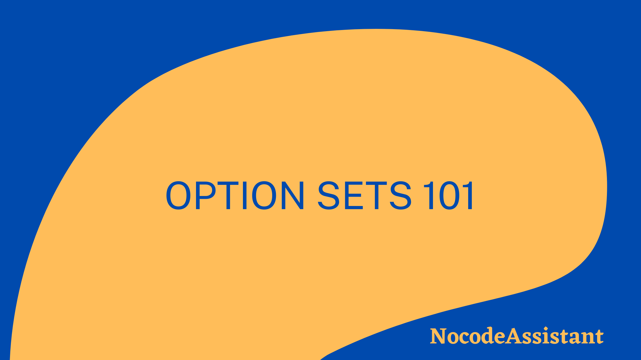 How to use Option sets