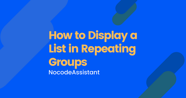 Display a list in a Repeating Group | Bubble tutorial